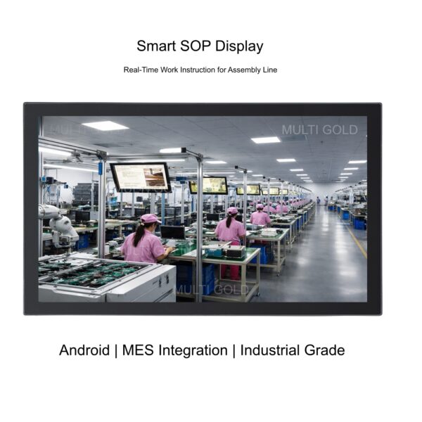 Industrial SOP Display Monitor for Assembly Line | MES Work Instruction ...